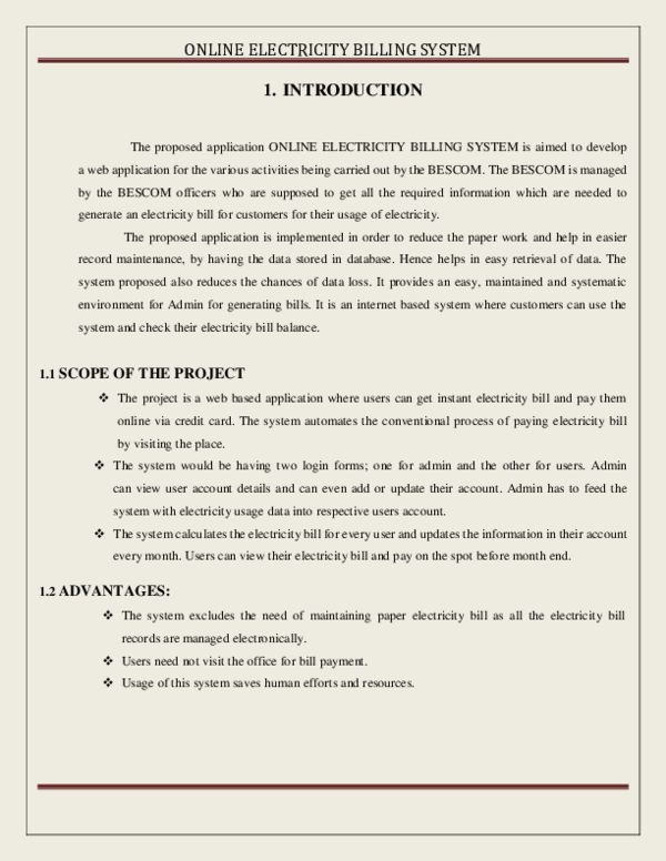 (PDF) ONLINE ELECTRICITY BILLING SYSTEM
