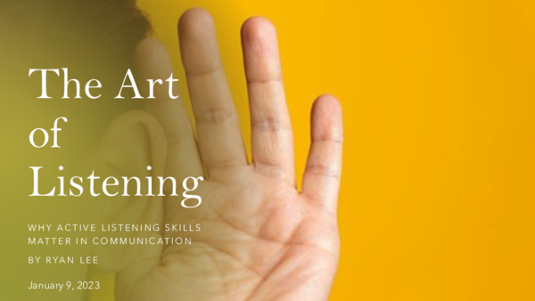 (PDF) The Art of Listening: Why Active Listening Skills Matter in ...