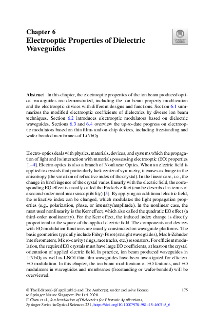 (PDF) Electrooptic Properties of Dielectric Waveguides