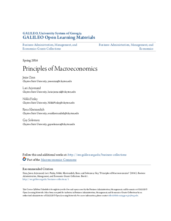 (PDF) Principles of Macroeconomics