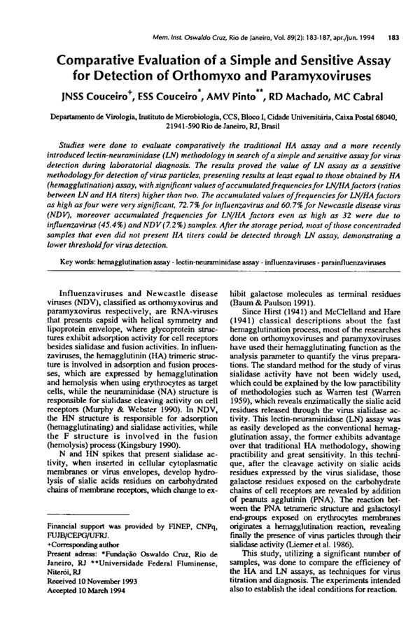(PDF) Comparative evaluation of a simple and sensitive assay for ...