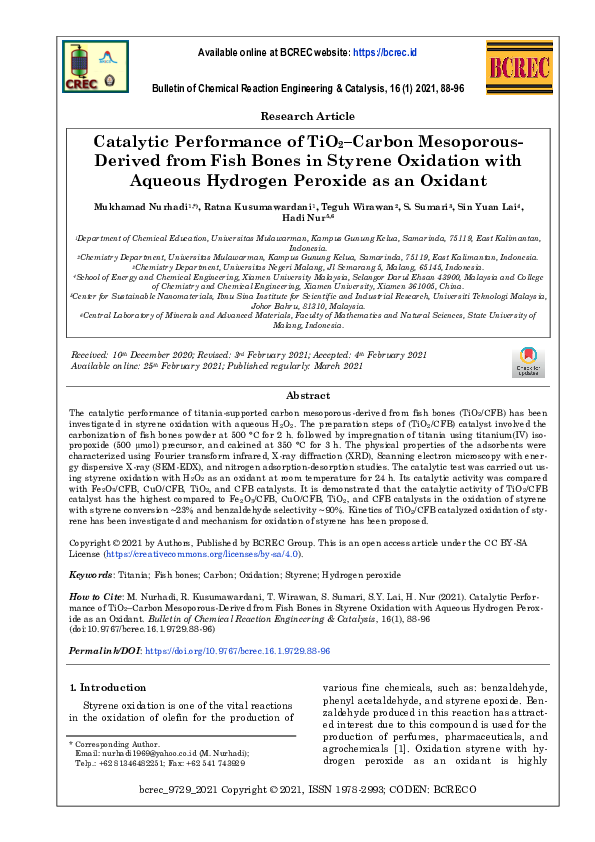 (PDF) Catalytic Performance of TiO2–Carbon Mesoporous-Derived from Fish ...