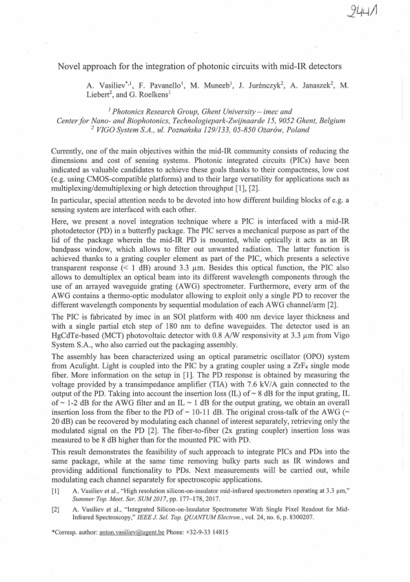 Pdf Novel Approach For The Integration Of Photonic Circuits With Mid