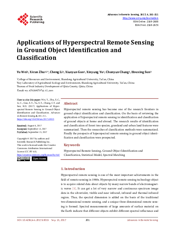 (PDF) Applications of hyperspectral remote sensing and GIS for ...
