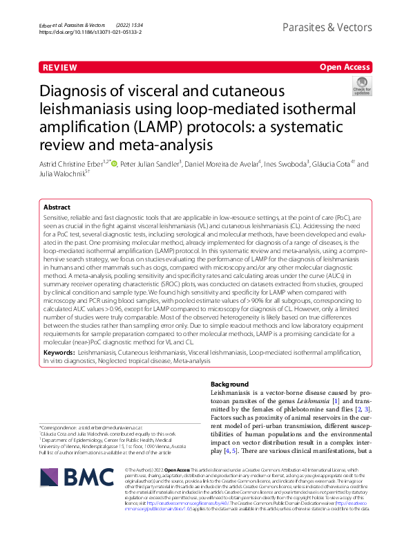 (PDF) Diagnosis of visceral and cutaneous leishmaniasis using loop ...