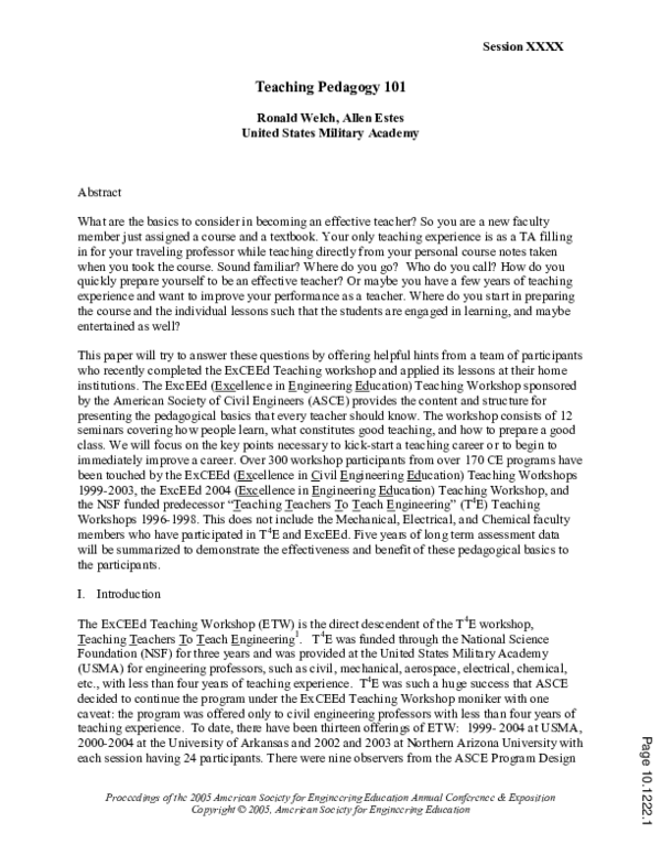 (PDF) Teaching Pedagogy 101