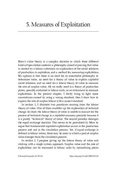 (PDF) 5. Measures of Exploitation