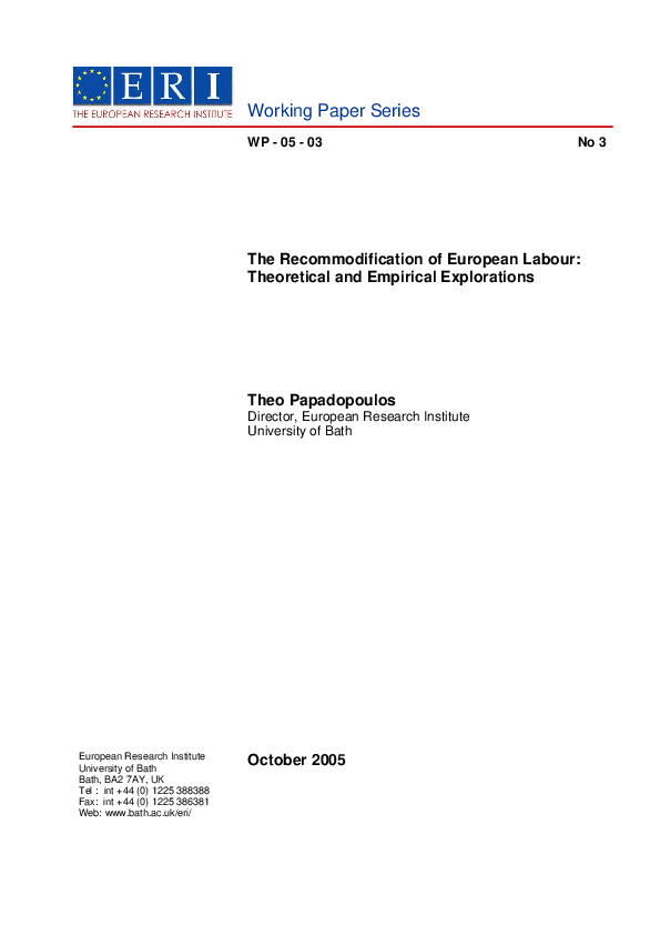 (PDF) Working Paper Series