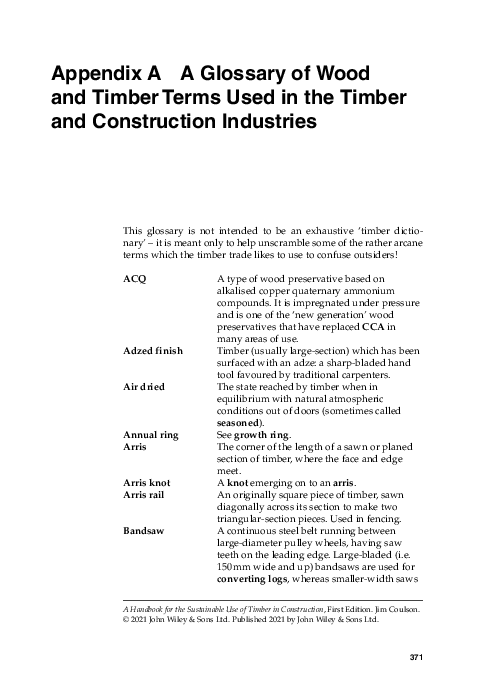 A Handbook for the Sustainable Use of Timber in Construction