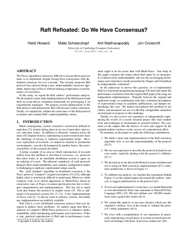 (PDF) Raft Refloated