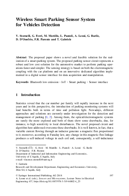 Pdf Wireless Smart Parking Sensor System For Vehicles Detection