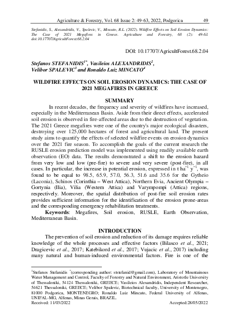 (PDF) Critical Success Factors of Small and Medium Wildfire Effects on ...