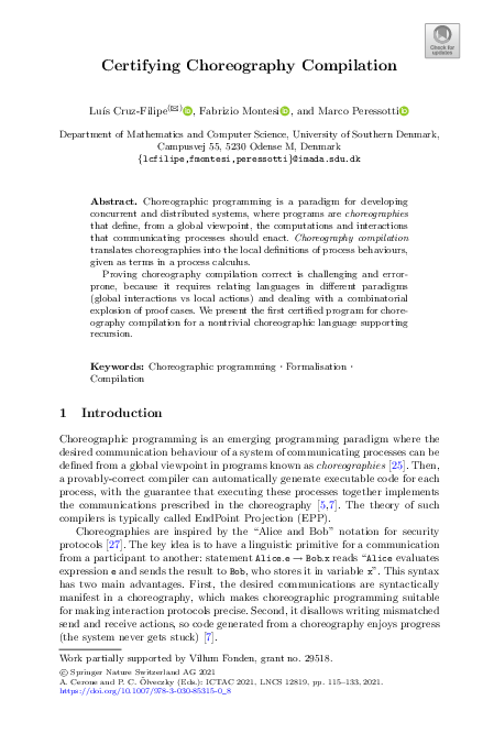 (PDF) Certifying Choreography Compilation