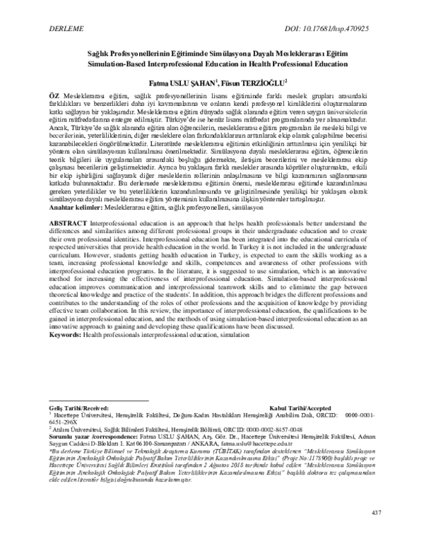 (PDF) Simulation-Based Interprofessional Education in Health ...