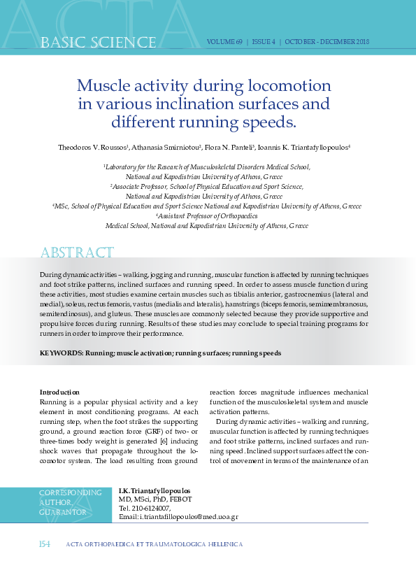 (PDF) Muscle activity during locomotion in various inclination surfaces ...