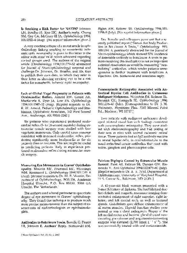(PDF) Painless Diplopia Caused by Extraocular Muscle Sarcoid