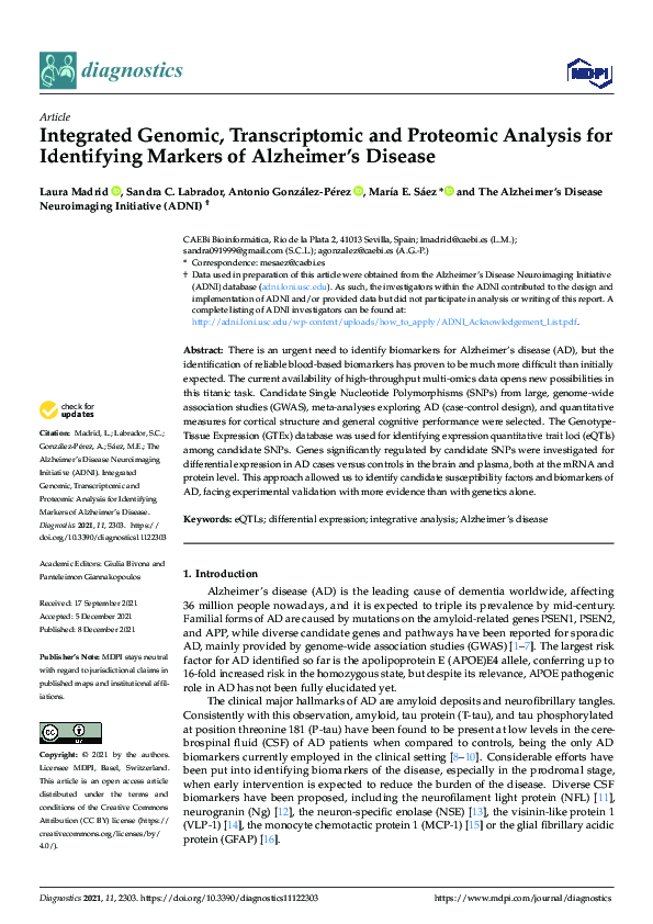 (PDF) Integrated Genomic, Transcriptomic and Proteomic Analysis for Identifying Markers of ...