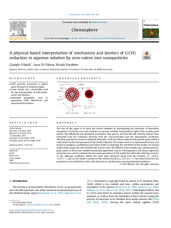 (PDF) A physical-based interpretation of mechanism and kinetics of Cr ...