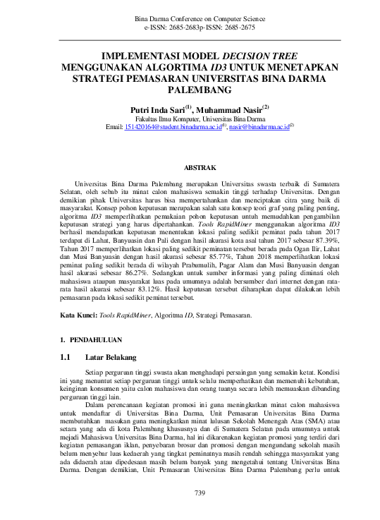Implementasi Model Decision Tree Menggunakan Algortima ID3 Untuk ...