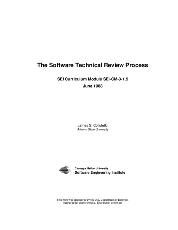 (PDF) The Software Technical Review Process