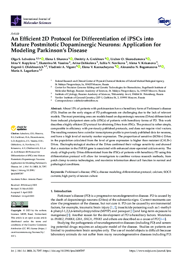 (PDF) An Efficient 2D Protocol for Differentiation of iPSCs into Mature ...