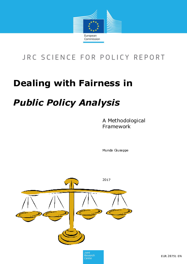 (PDF) Dealing with Fairness in Public Policy Analysis: A Methodological Framework