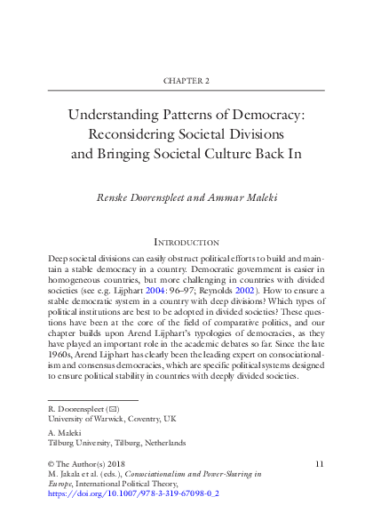 (PDF) Consociationalism and power-sharing in Europe : Arend Lijphart's ...