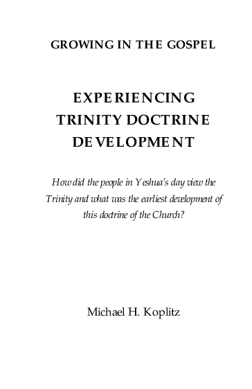 (PDF) Trinity Doctrine development