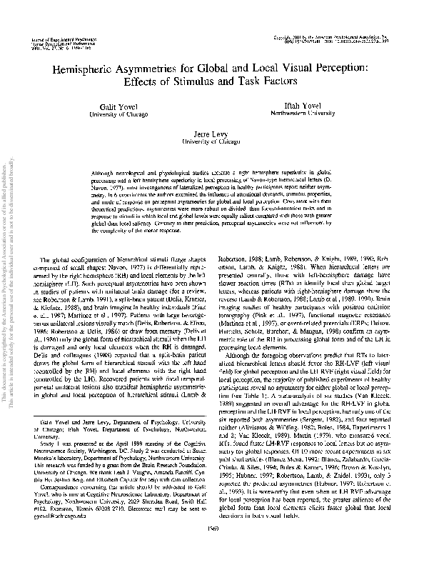 (PDF) Hemispheric asymmetries for global and local visual perception ...