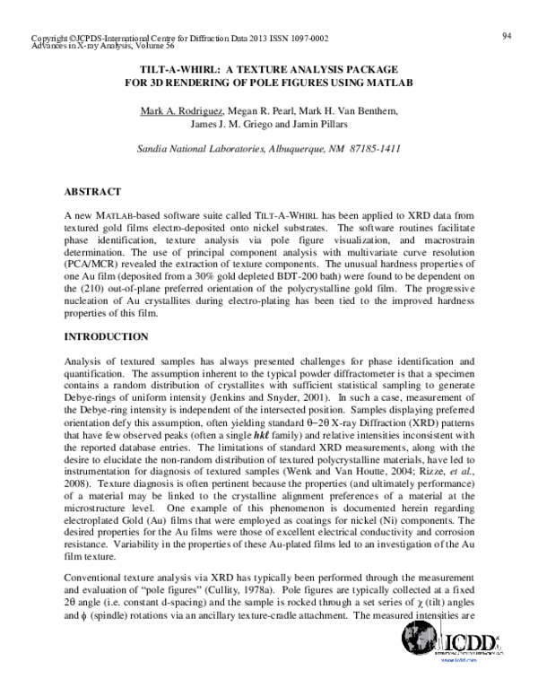 (PDF) TILT-A-WHIRL: a texture analysis package for 3D rendering of pole ...