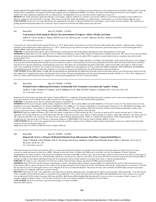 (PDF) King-devick Test As A Measure Of Brain Dysfunction From ...