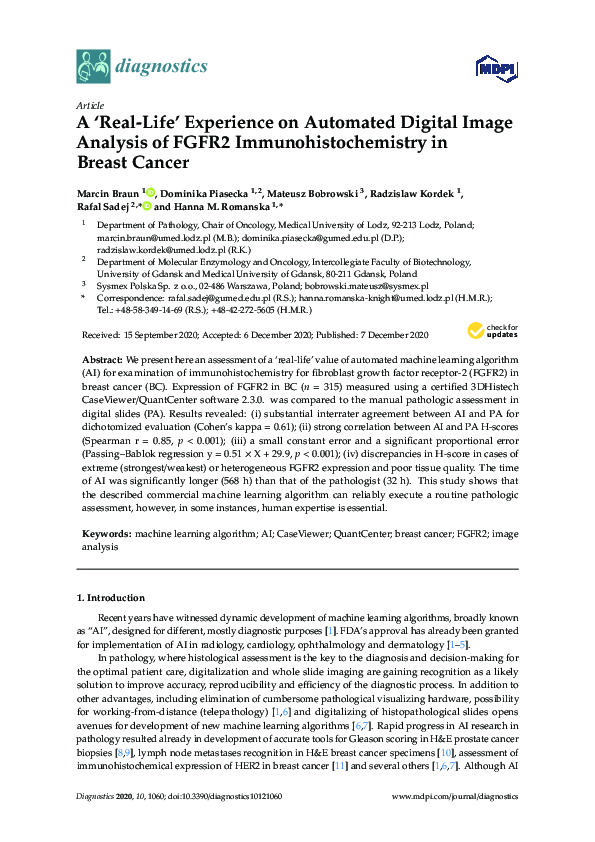 (PDF) A ‘Real-Life’ Experience on Automated Digital Image Analysis of FGFR2 Immunohistochemistry ...