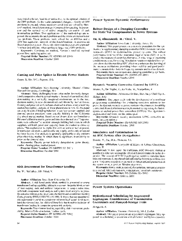 (PDF) Risk assessment for transformer loading