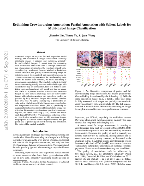 (PDF) Rethinking Crowdsourcing Annotation: Partial Annotation with Salient Labels for Multi ...