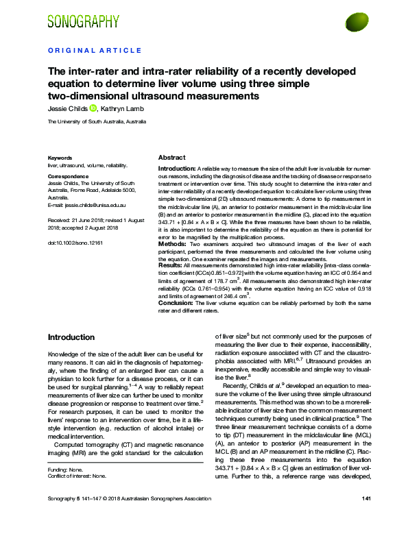 (PDF) The inter-rater and intra-rater reliability of a recently ...