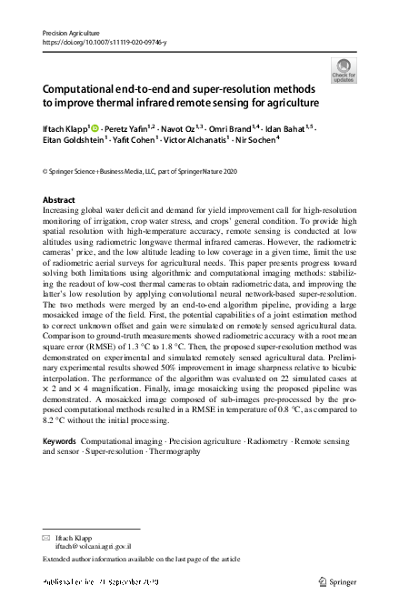 (PDF) Computational end-to-end and super-resolution methods to improve thermal infrared remote ...