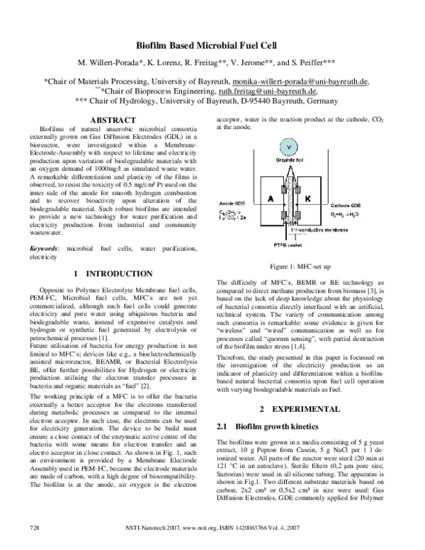 (PDF) Microbial fuel cell