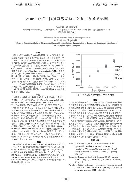 (PDF) Influence of directional visual stimulus on time perception