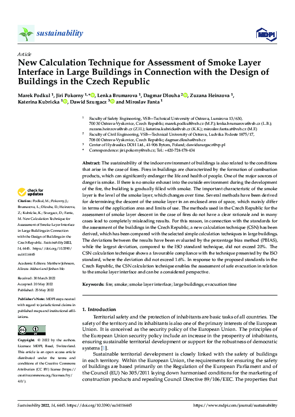 (PDF) New Calculation Technique for Assessment of Smoke Layer Interface ...
