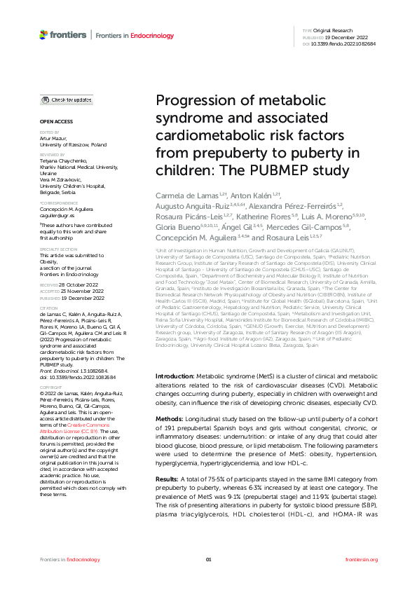 (PDF) Progression of metabolic syndrome and associated cardiometabolic ...