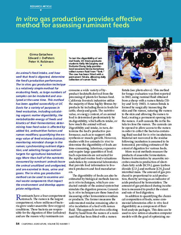 (PDF) In vitrogas production provides effective method for assessing ...