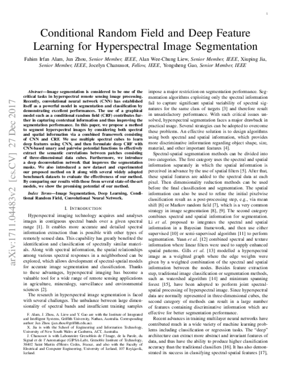 (PDF) Conditional Random Field and Deep Feature Learning for ...