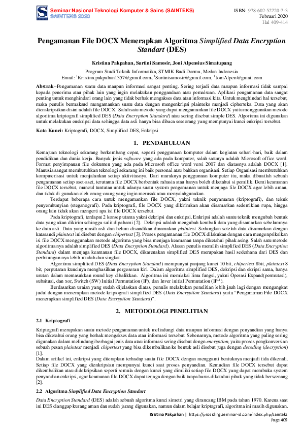 (PDF) Pengamanan File DOCX Menerapkan Algoritma Simplified Data ...