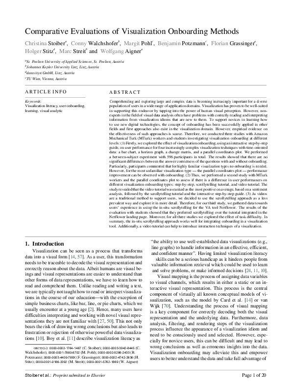 (PDF) Comparative Evaluations of Visualization Onboarding Methods