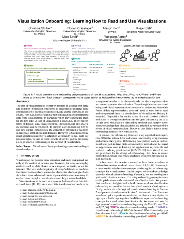 (PDF) Visualization Onboarding: Learning How to Read and Use Visualizations