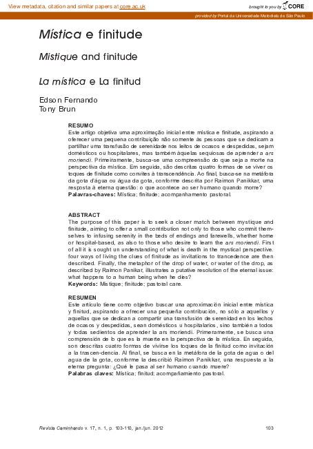 (PDF) Mística e Finitude