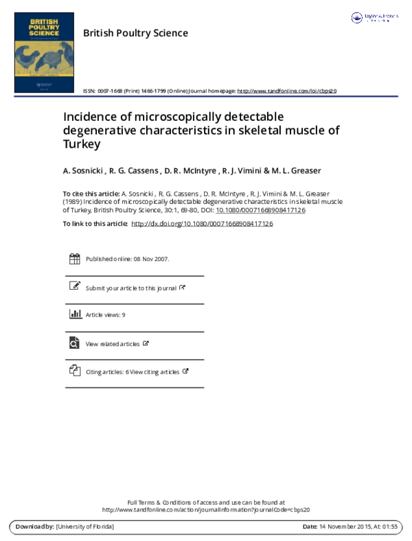 (PDF) Incidence of microscopically detectable degenerative ...