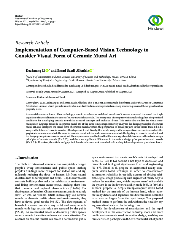 (PDF) Implementation of Computer-Based Vision Technology to Consider ...