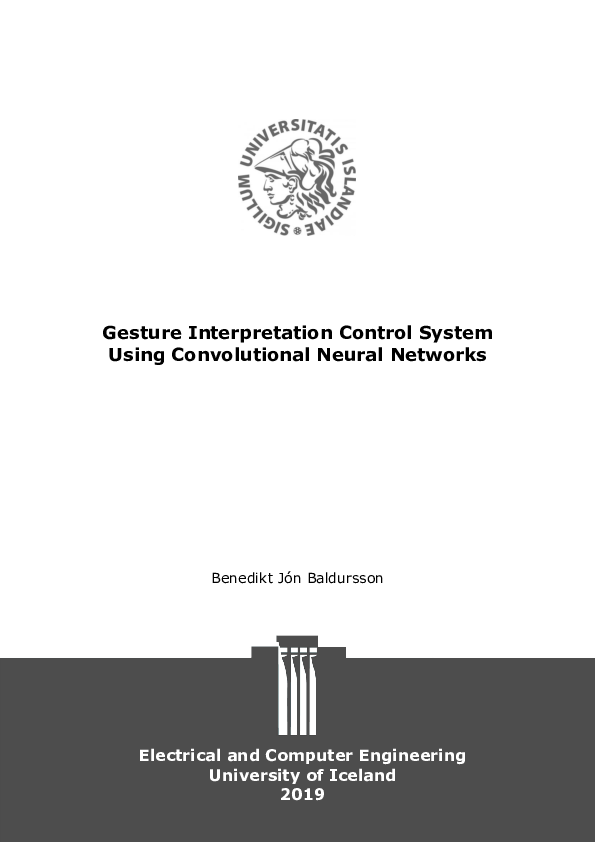 (PDF) Gesture Interpretation Control System Using Convolutional Neural Networks
