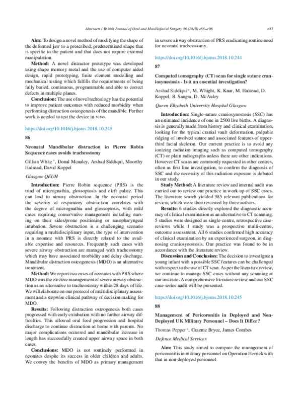 (PDF) Neonatal Mandibular distraction in Pierre Robin Sequence cases ...